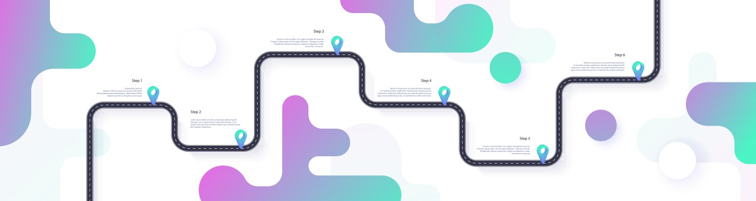 Bike route map cycling trip road country path Vector Image