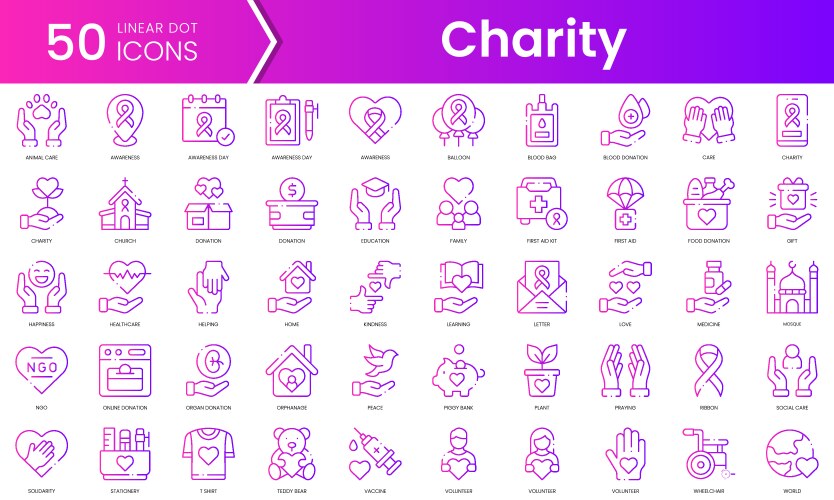 Set of hacker icons gradient style icon bundle Vector Image