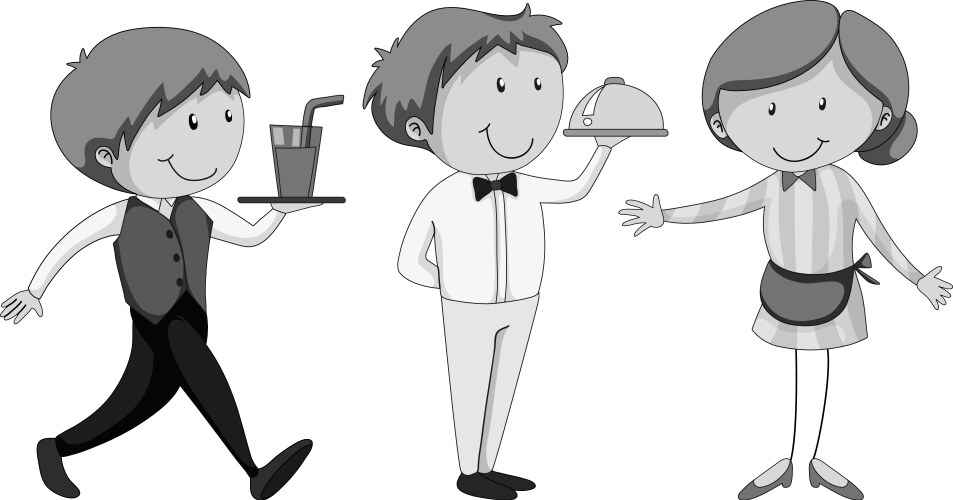 Waiter Royalty Free Vector Image - VectorStock