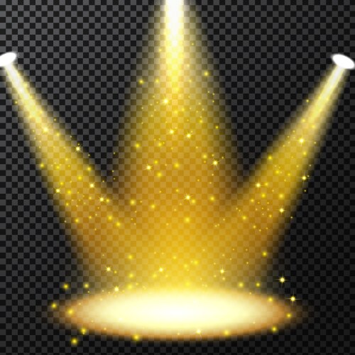 Elegant spotlights shining with sparkles Vector Image