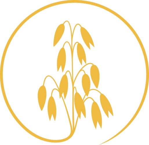 Wheat oats logo Royalty Free Vector Image - VectorStock