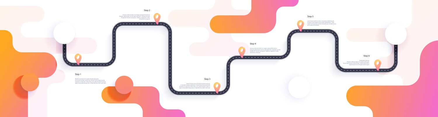 Bike route map cycling trip road country path Vector Image