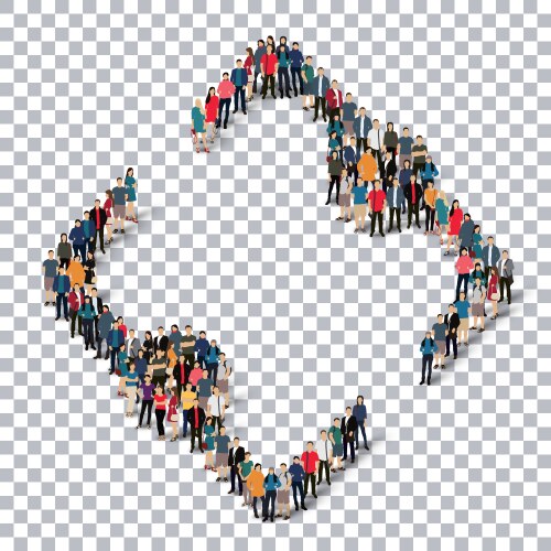 Abstract business symbol people transparency Vector Image