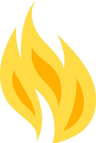Flame burning icon Royalty Free Vector Image - VectorStock