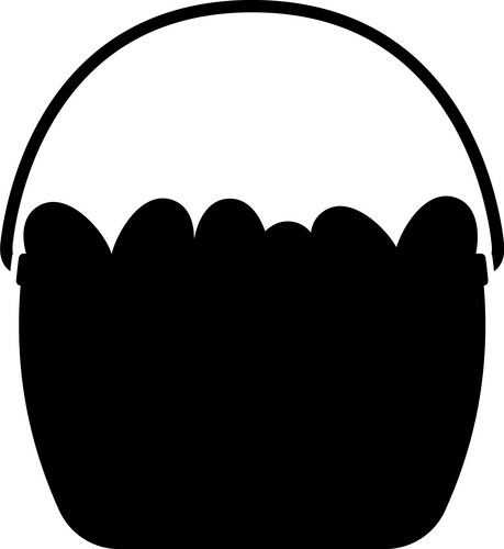 Farm basket icon flat style Royalty Free Vector Image