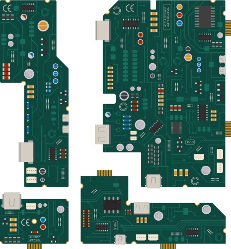 Electronic boards texture computer circuit board Vector Image