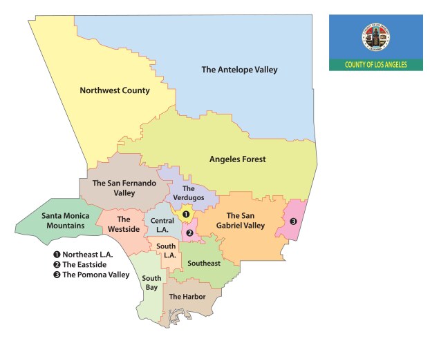 Los Angeles County Map Vector Images (over 150)