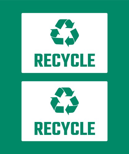 Recycle Labels And Recycling Signs Set Trash Vector Image