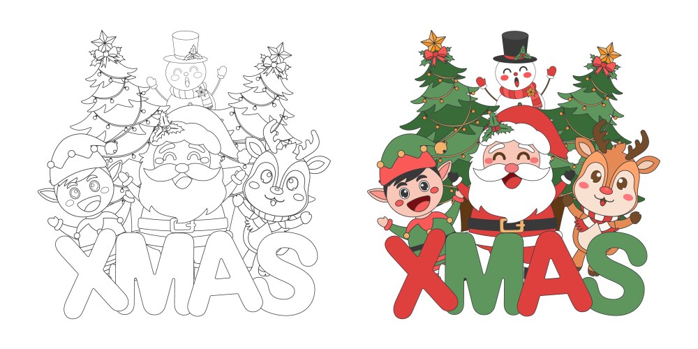 Santa Claus Outlines Vector Images (over 10,000)