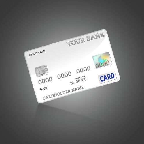 Template credit cards white color front and back Vector Image