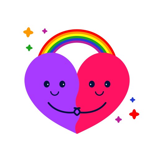 Kid hug heart Royalty Free Vector Image - VectorStock