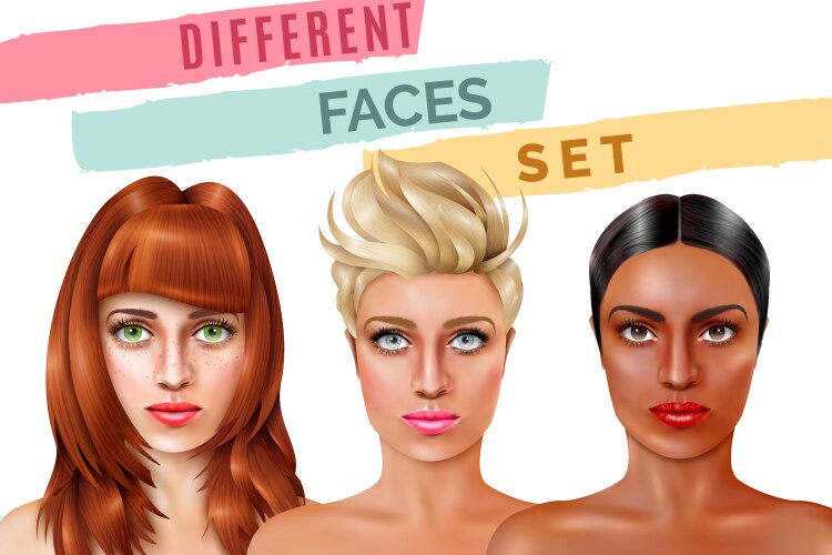 Model Face Vector Images (over 100,000)