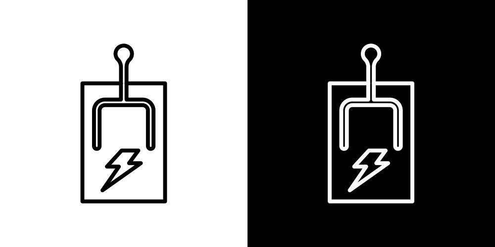 Hydraulic breaker icon set on white background Vector Image