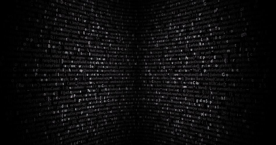 Desktop source code and technology background Vector Image