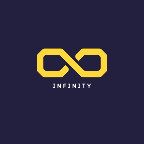 Shows the infinity sign modern Royalty Free Vector Image
