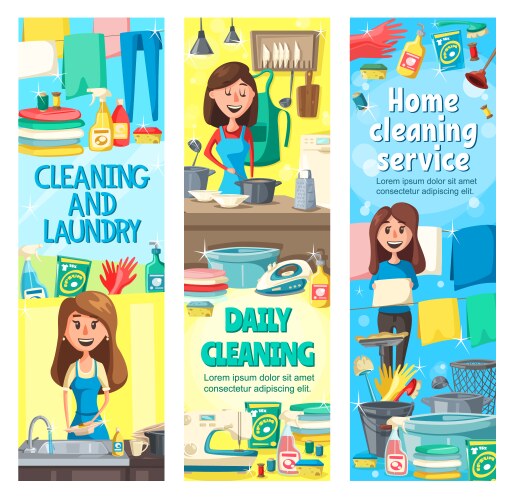 House cleaning banner for clean service design Vector Image