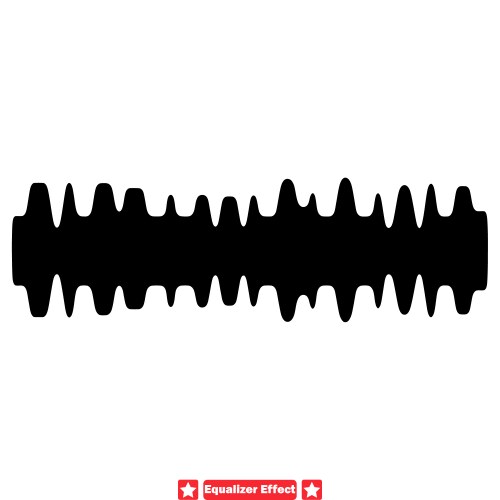 Audio waveform dynamics equalizer effect kit Vector Image