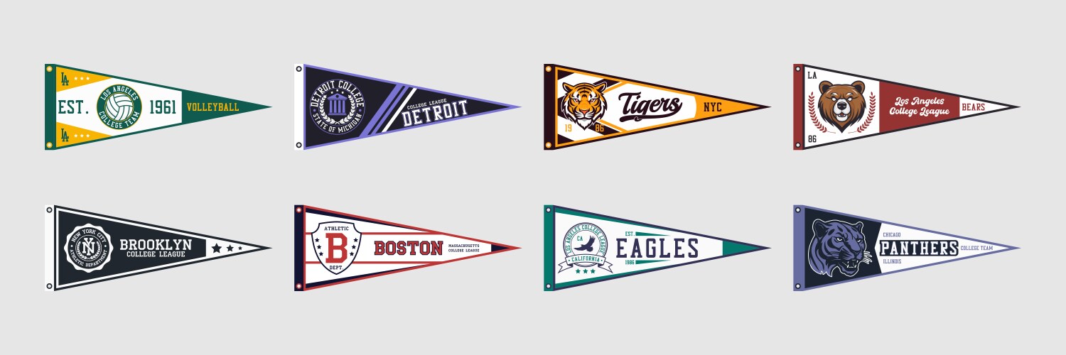 Free Printable College Pennant Template - Printable Templates