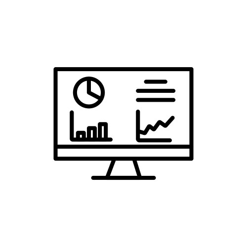 Dashboard icon set real time data monitor symbol Vector Image