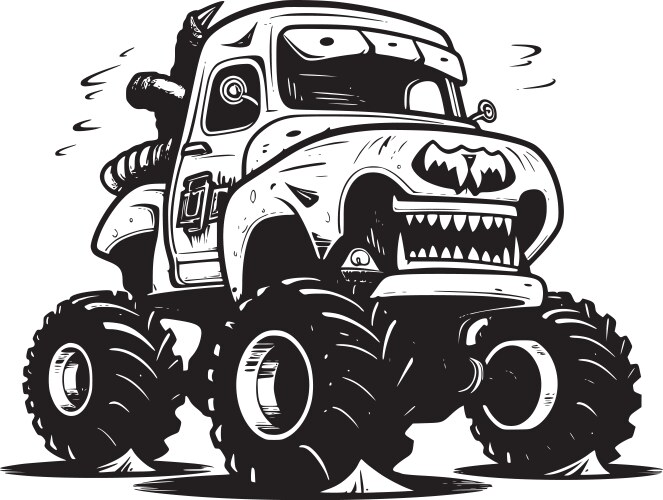 Monster truck outline Vector Images & Graphics for Commercial Use ...