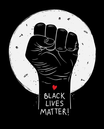 Protest poster with text black lives matter blm Vector Image
