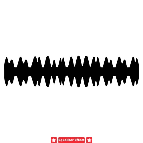 Audio waveform dynamics equalizer effect kit Vector Image