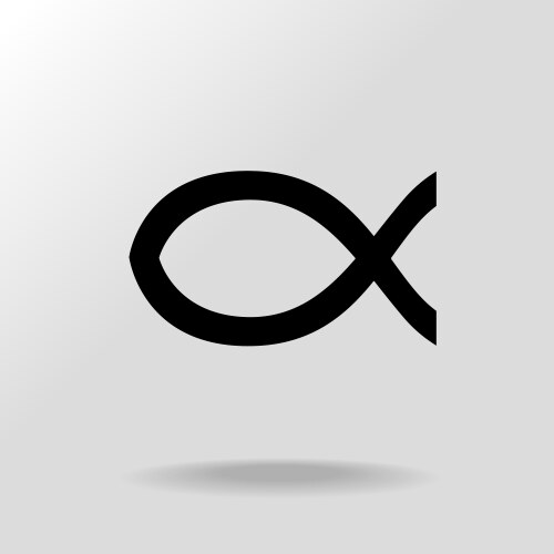 Fish and cross Royalty Free Vector Image - VectorStock