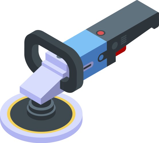 Polish machine - car detailing Royalty Free Vector Image