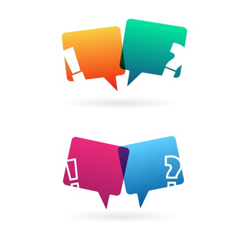 Set speech bubbles Royalty Free Vector Image - VectorStock