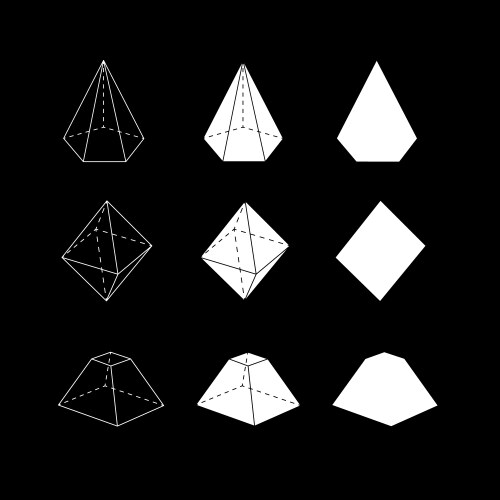 A set of isometric shapes Royalty Free Vector Image