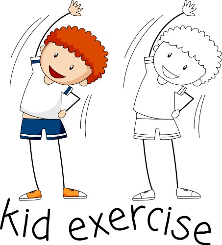 Power exercise isolated cartoon Royalty Free Vector Image