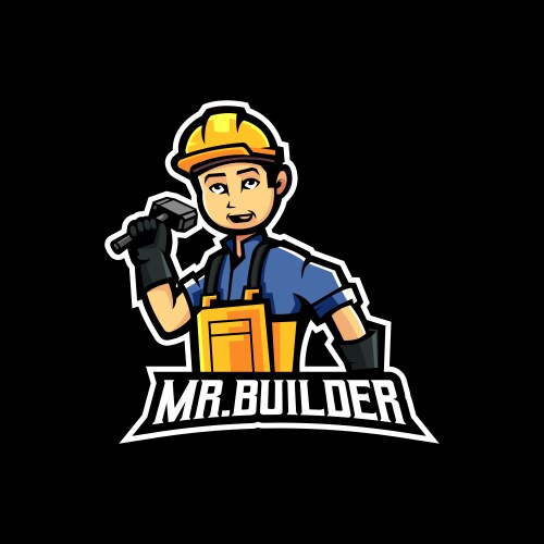 Builder carpenter with jointer working on wood Vector Image