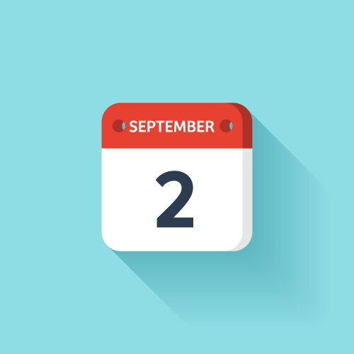 Calendar icon day 19 september template date days Vector Image