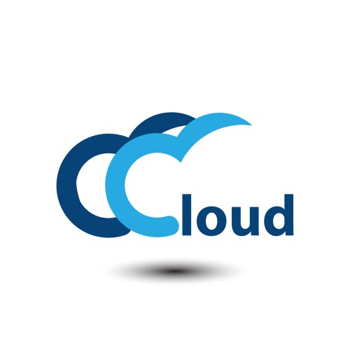 Internet connection cloud logo Royalty Free Vector Image