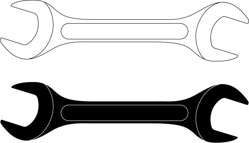 Caliper outline drawing Royalty Free Vector Image