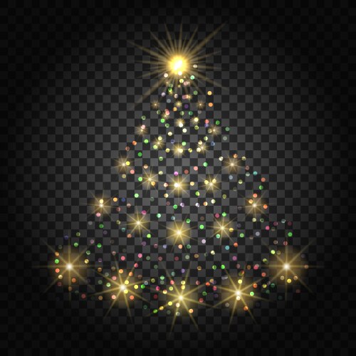 Illuminated christmas tree Royalty Free Vector Image