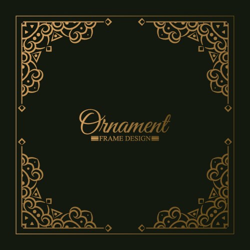 Elegant gold decorative frame design background Vector Image