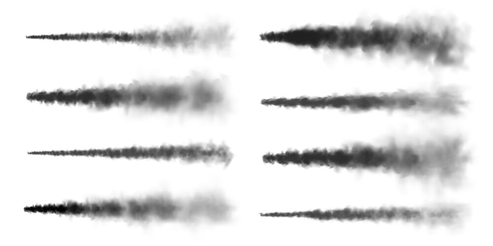 Realistic missile or bullet trace airplane Vector Image