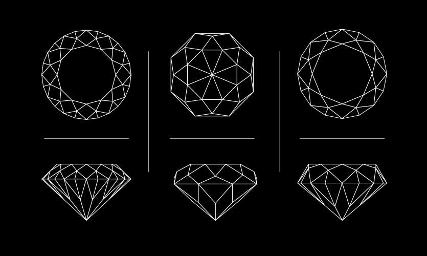 Diamond set Royalty Free Vector Image - VectorStock