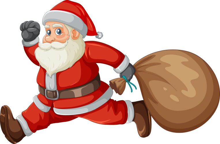 Santa Running Vector Images (over 1,500)