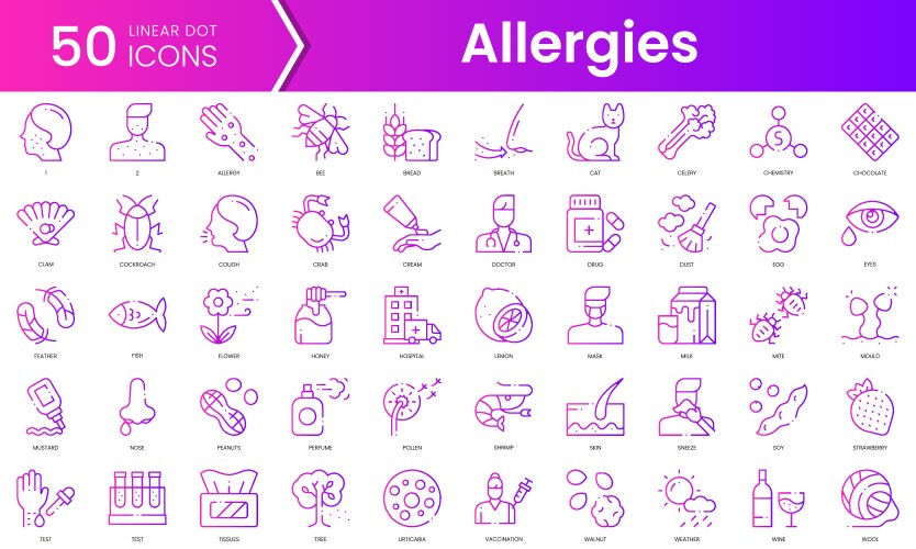 Set of skin care icons gradient style icon bundle Vector Image