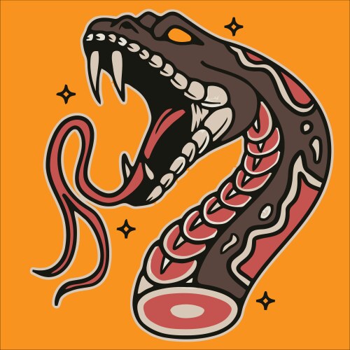 Viper snake mascot logo design Royalty Free Vector Image