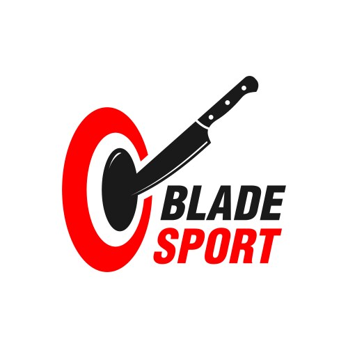 Knife throwing sports logo Royalty Free Vector Image