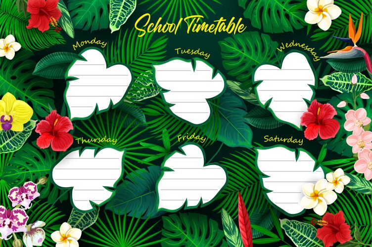 Flower Timetable Vector Images (over 520)