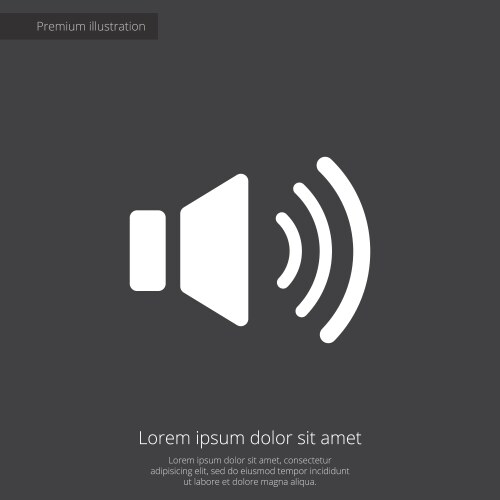 Simple sound icon Royalty Free Vector Image - VectorStock