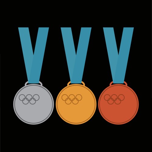 Bronze roze gold gradients set in hexagons big Vector Image