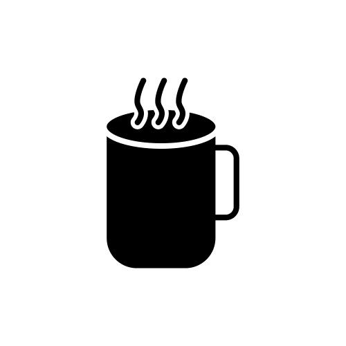 Hot coffee mug icon set tea symbol cafe Royalty Free Vector