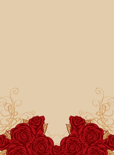 Red roses frame Royalty Free Vector Image - VectorStock