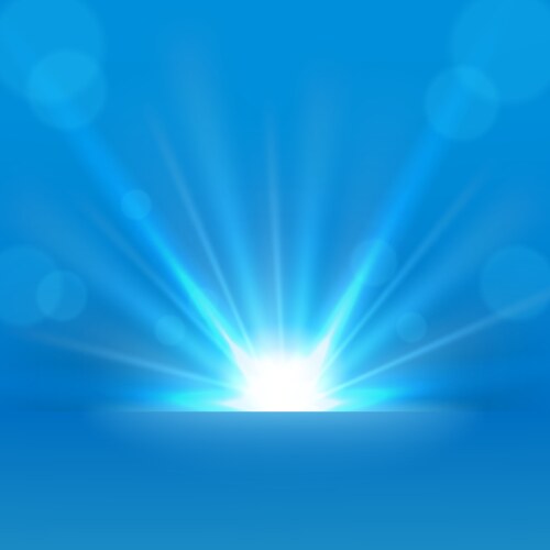 Blue rays rising background Royalty Free Vector Image