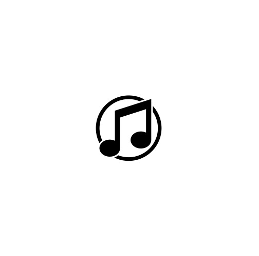 Musical note music logo icon Royalty Free Vector Image